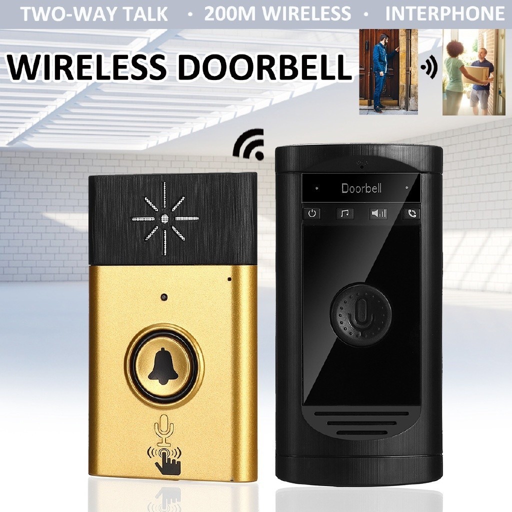 ไฟ LED แสดงสถานะ outdoor-Bell 2 WAY Talk interphone 200M Wireless door ...