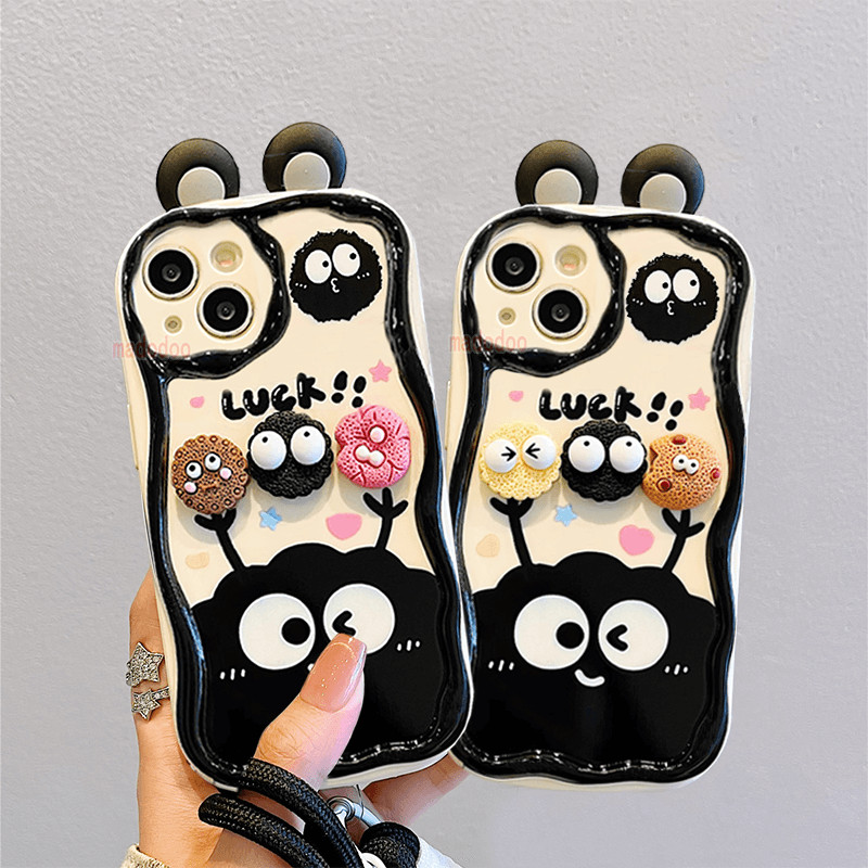 เคส 3D Cute ears Doll OPPO A6 Pro A5 A3 A60 A79 5G A78 A38 A18 A72 A52 ...