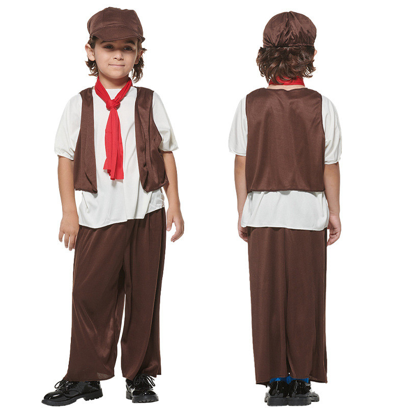 เด็กฮาโลวีนคอสเพลย์ชาติพันธุ์เครื่องแต่งกาย Victoria Maid Newsboy ...