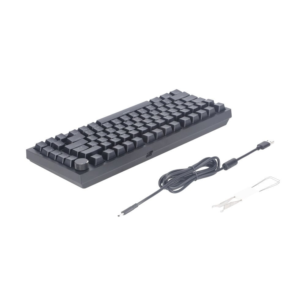 (มีส่งด่วน) AJAZZ AK820 BLACK RED SWITCH WHITE BACKLIT MINIMAL 82KEY ...