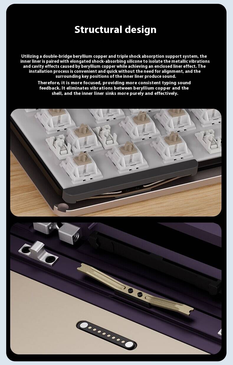 TickType คีย์บอร์ดแบบกลไก EVO75 การตรวจจําลองที่สาม 2.4G Bluetooth HiFi คีย์บอร์ดอลูมิเนียมแบบ ...