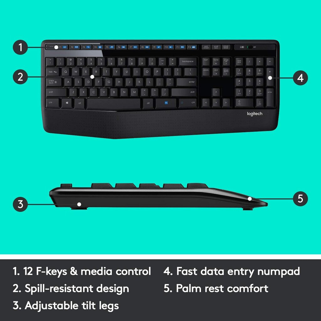 LOGITECH MK345 COMBO WIRELESS MOUSE & KEYBOARD เมาส์และคีย์บอร์ดไร้สาย ...