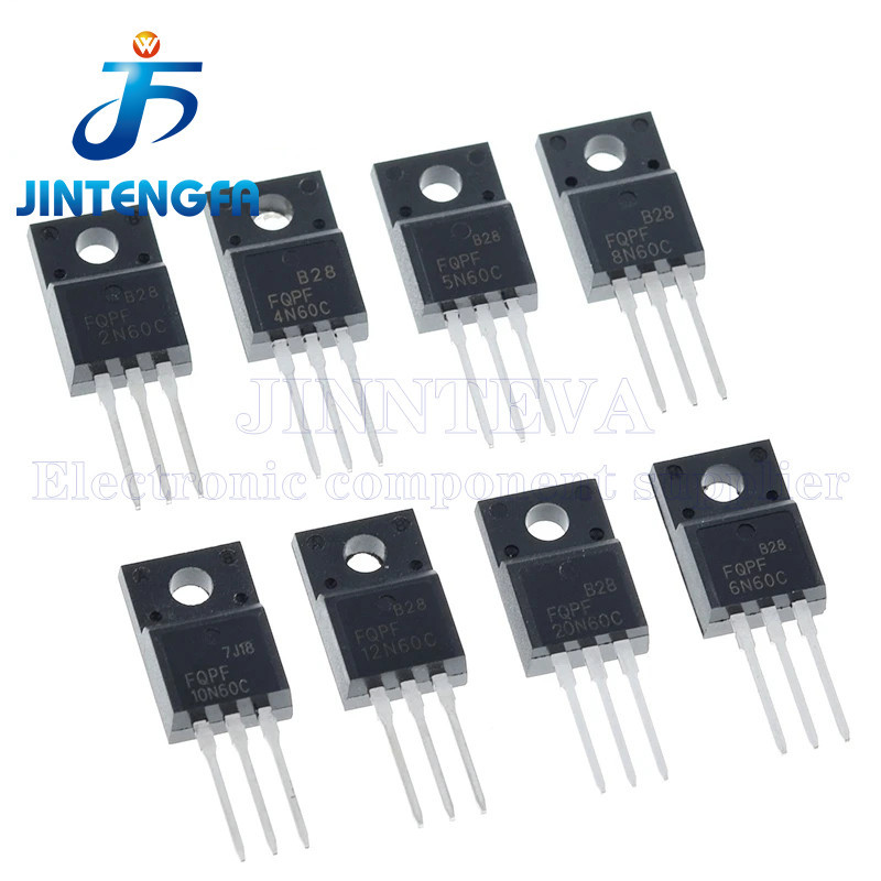 10pcs FQPF4N60C FQPF 5N60 6N60 7N65 8N60 10N60 12N60 15N60 20N60C MOSFET20N60C 600V TO220F N ...