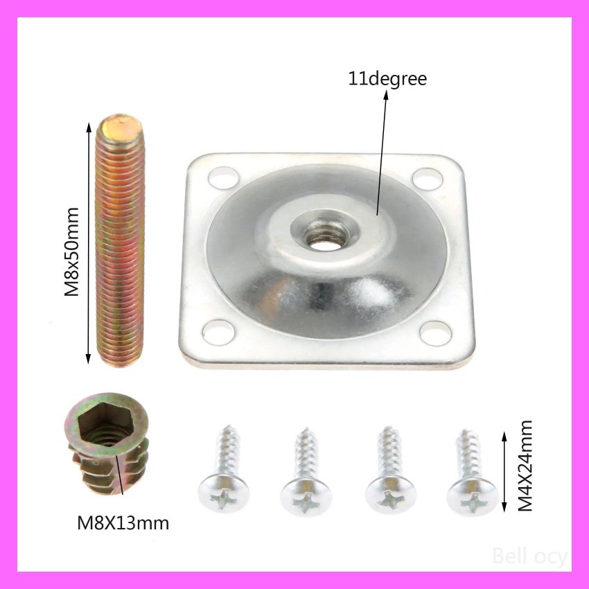 tk 8 or 4 Sets Metal Leg Fixing Mounting Plates Feet Angled Level ...