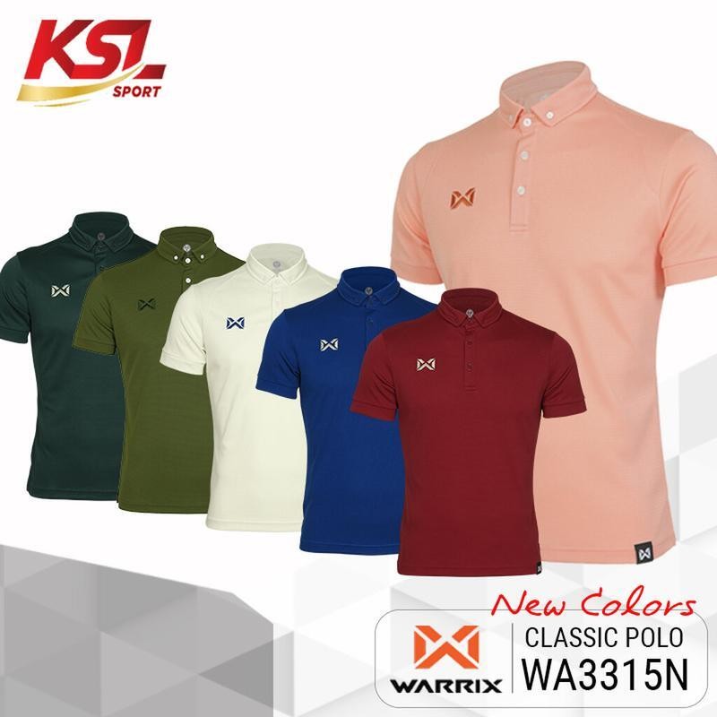 Warrix เสื้อโปโลวาริกซ์ วอริกซ์ รุ่น Classic Polo แขนสั้น คอปก สีล้วน ...