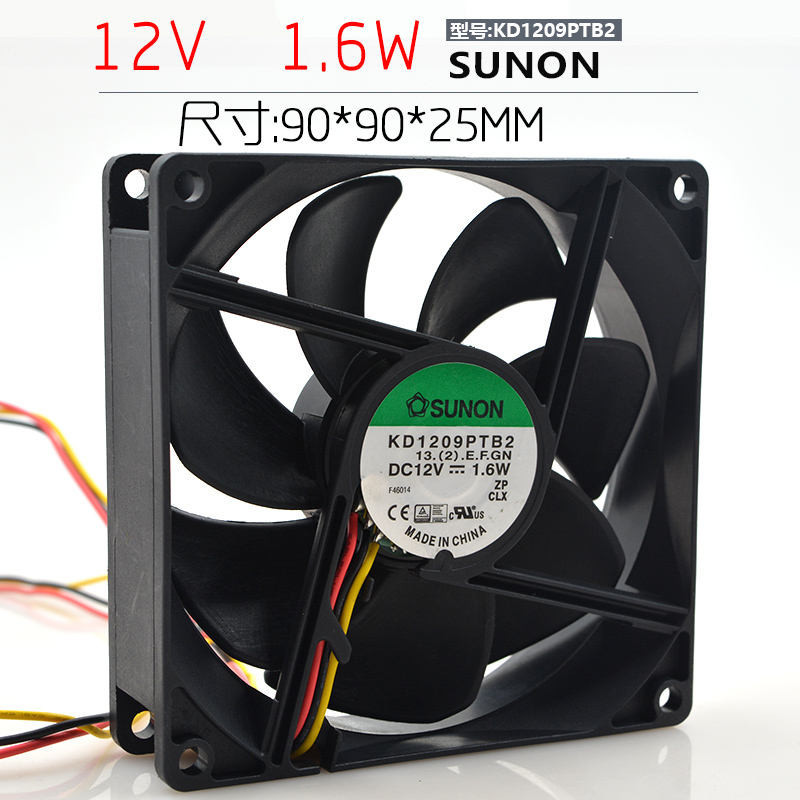 ยี่ห้อใหม่ Taijun TAJUN KD1209PTB2 9CM 9025 12V 1.6W พัดลมระบายความร้อน ...