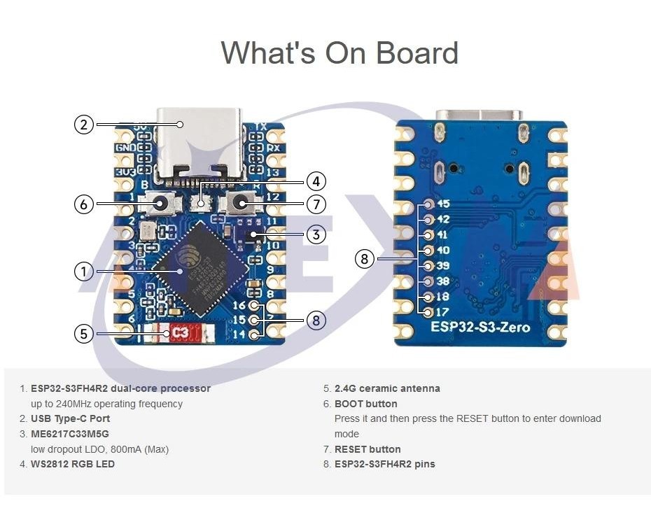 Esp32 C3 Zero Esp32 S3 Zero Mini Development Board Wifi บลูทูธขนาดเล็กพิเศษขนาด Esp32 C3 S3 Esp