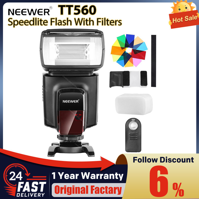 Neewer TT560 Speedlite Flash พร้อมตัวกรองและรีโมทคอนโทรล |ตัวกรองสีที่ ...