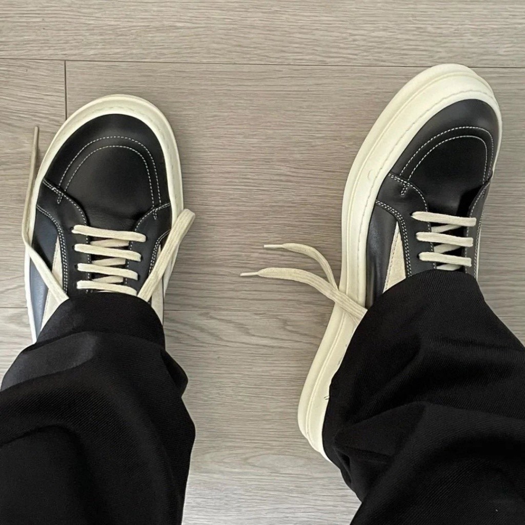 VANS [สินค้าใหม่] Rick Owens Rick Owens รองเท้าผ้าใบแพลตฟอร์ม หนังกลับ ...