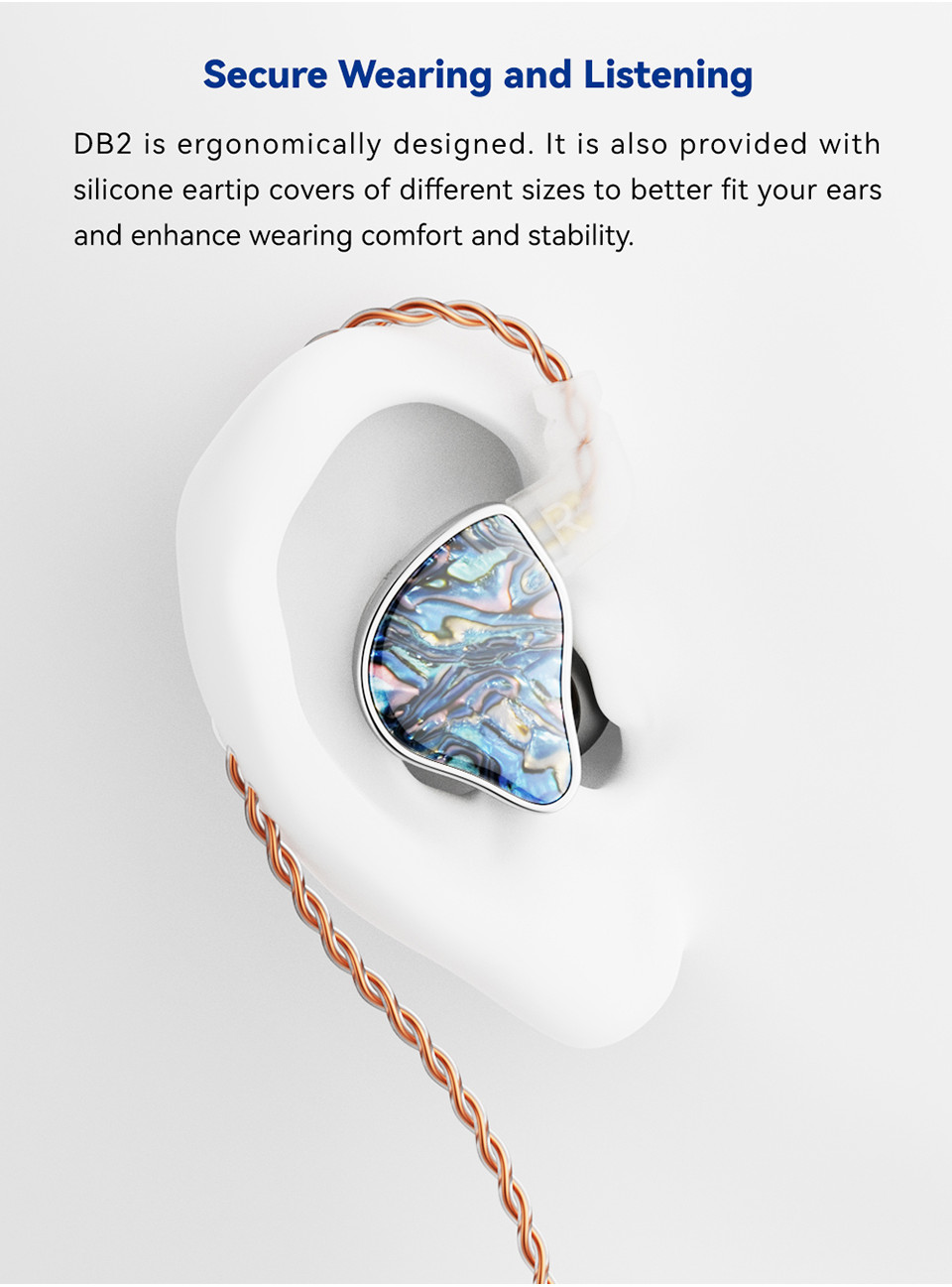 Nicehck DB2 ไมโครโฟนในหูชุดหูฟัง 1DD + 1BA Dual Driver Hybrid IEM HiFi ...