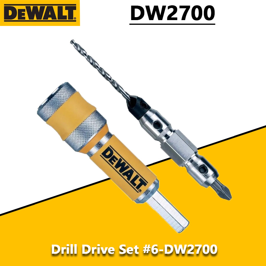 Dewalt DW2700 #6 ชุดไดรฟ์สว่านสว่านพลิกไดรฟ์ครบชุด 2in1 Countersink ไม้ ...