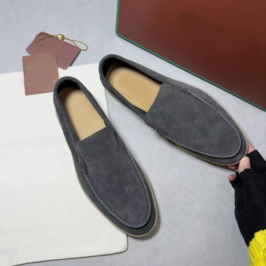 Nvdlo * Pian * Classic LP Loafers Summer Walk หนังแท้ Lazy Slip-On Low ...