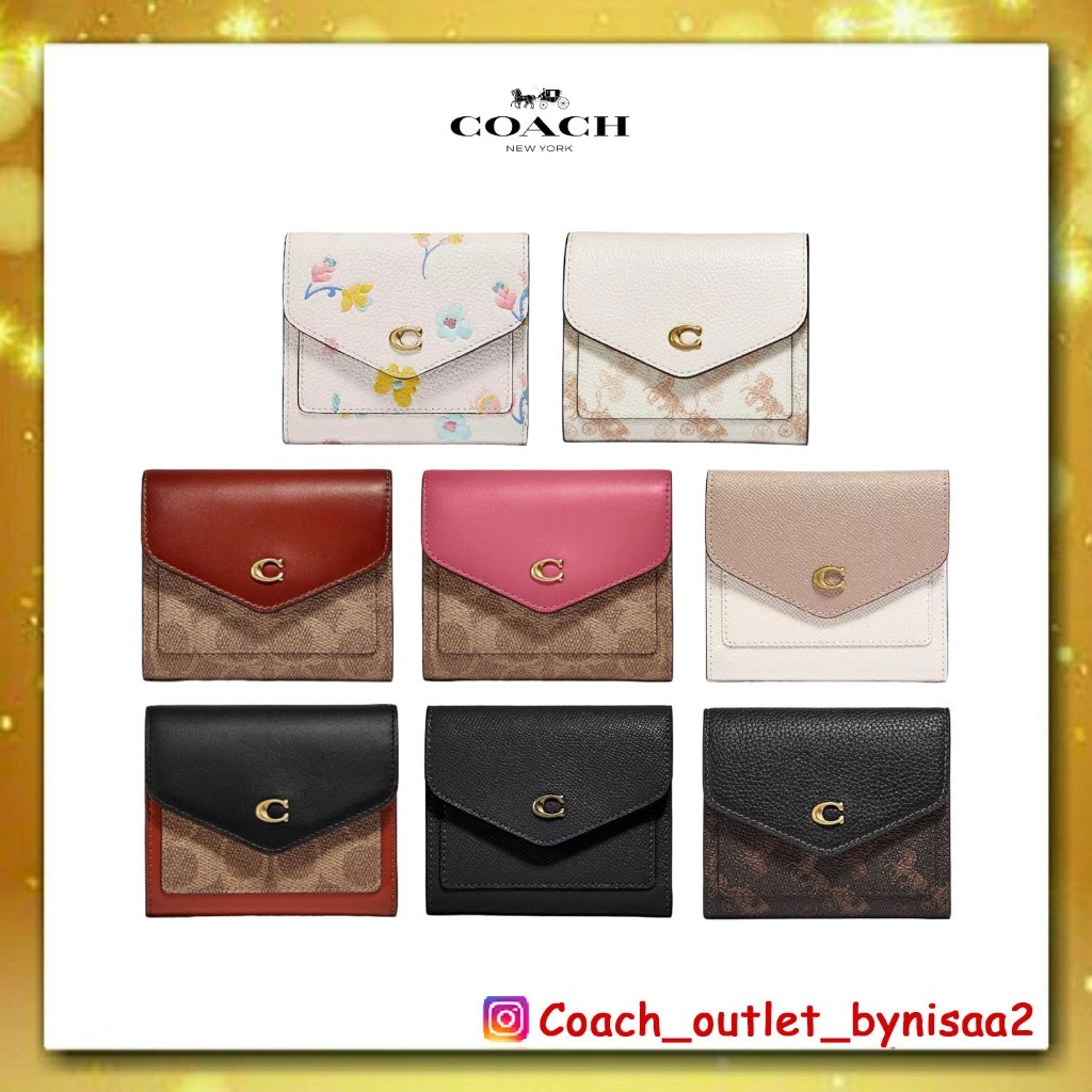 COACH WYN SMALL WALLET WITH WATERCOLOR | Shopee Thailand