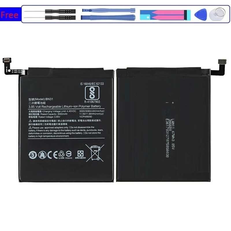 BN31 3080mAh Xiaomi 5X A1 สำหรับ Redmi หมายเหตุ 5A Pro Y1 Lite S2 ...