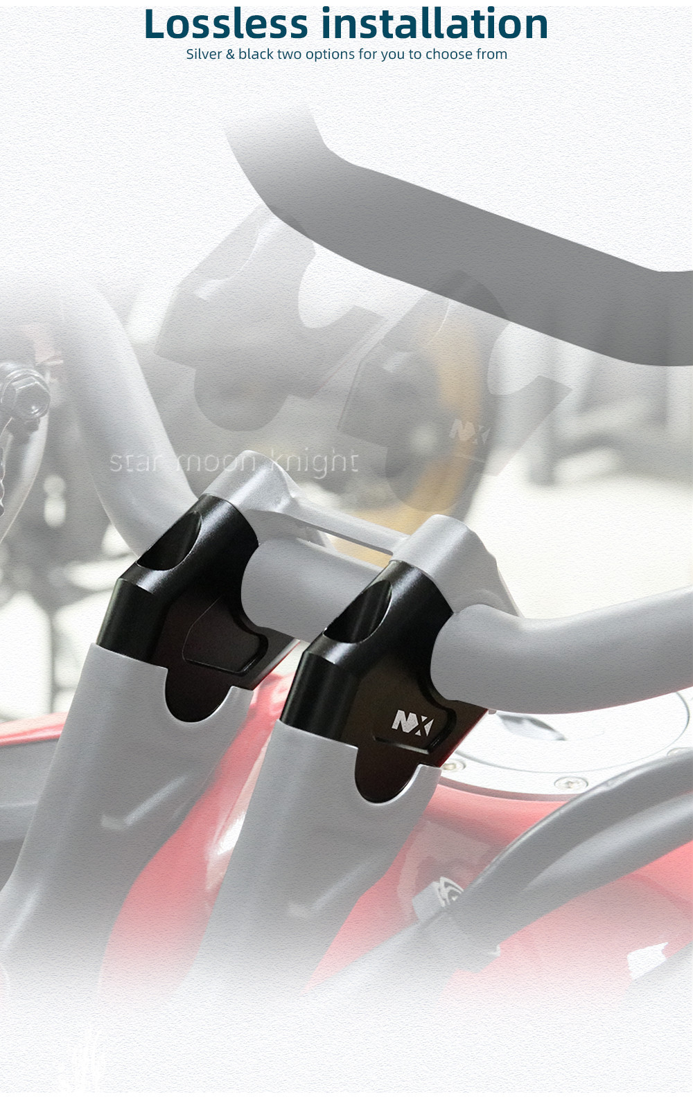 แฮนด์รถจักรยานยนต์ Riser สําหรับ Honda NX400 NX 400 NX500 NX 500 ...