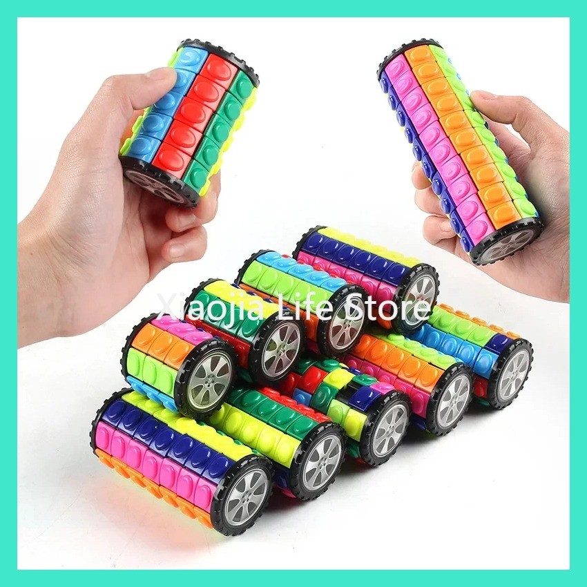 สไตล์ใหม่ 3D Creative Rotating Slid Cube Puzzle Color Tower ...