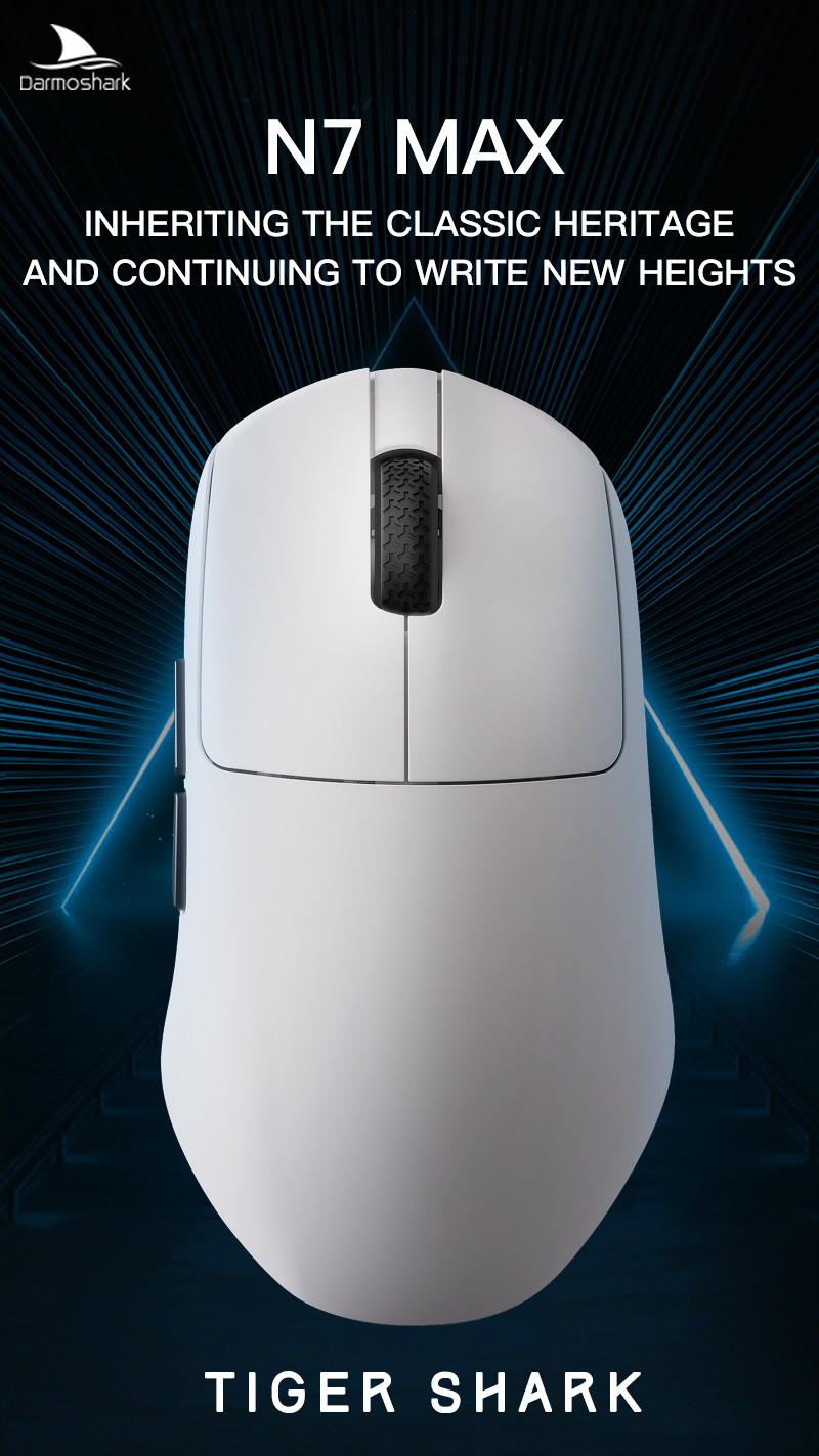Darmoshark N7 MAX Three Mode Mouse Bluetooth Wireless PAW3950 Dual 8K ...