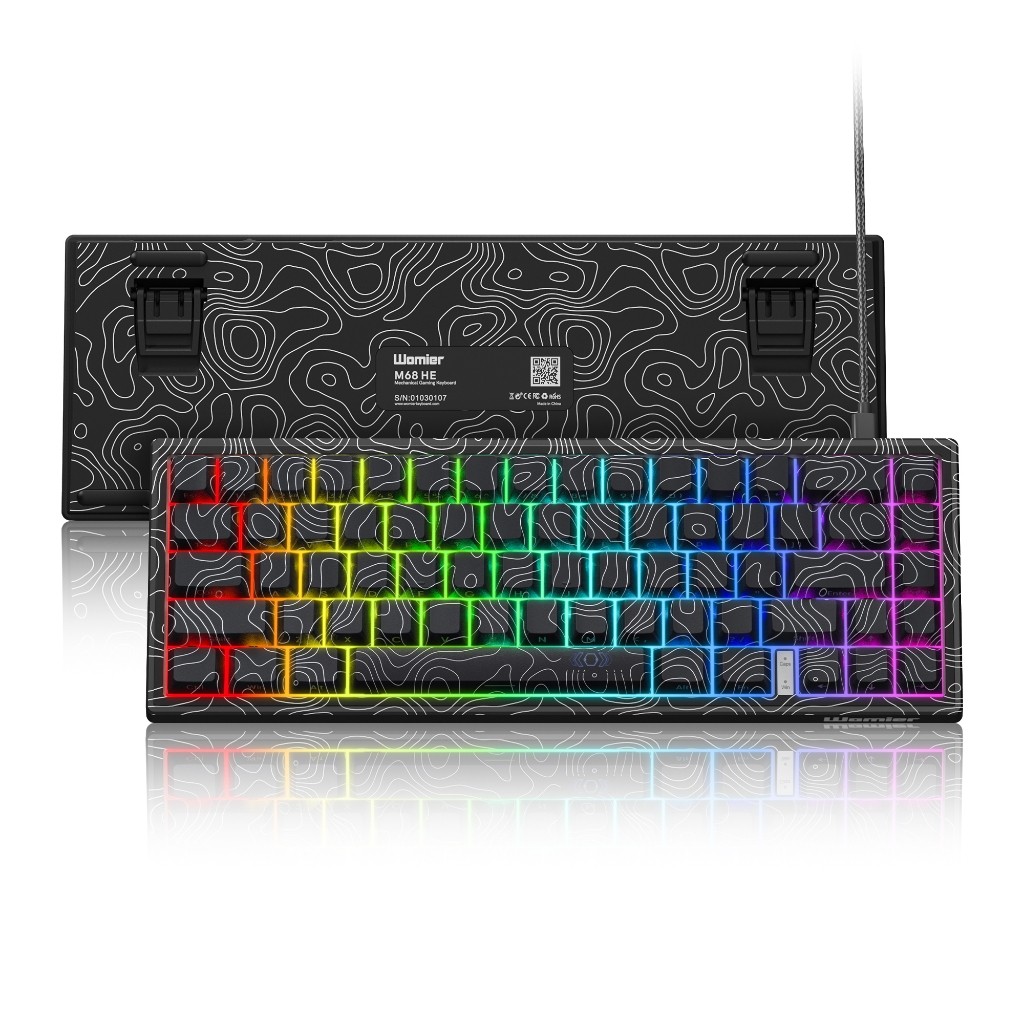 Voier Rapid Trigger Gaming Keyboard, M68 HE 65% คีย์บอร์ดแบบมีสายพร้อม ...