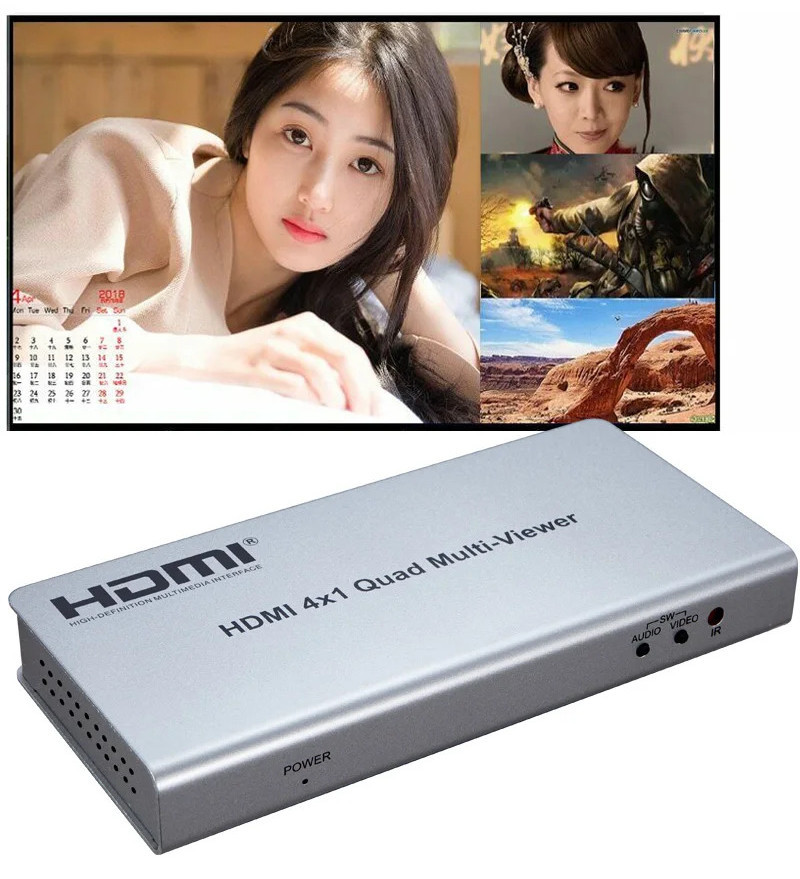 4x1 HDMI Multi-viewer 1080P 4 พอร์ตอินพุต HDMI Multiviewer 4x1 Quad ...