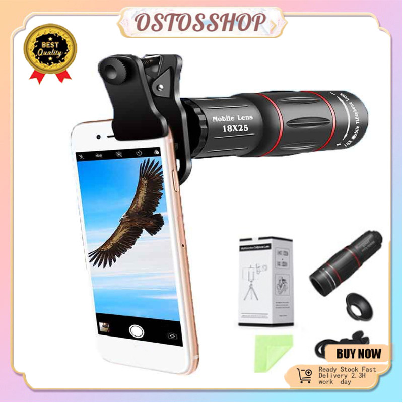Apexel Universal 18x25 Monocular Zoom HD เลนส์โทรศัพท์มือถือการสังเกต ...