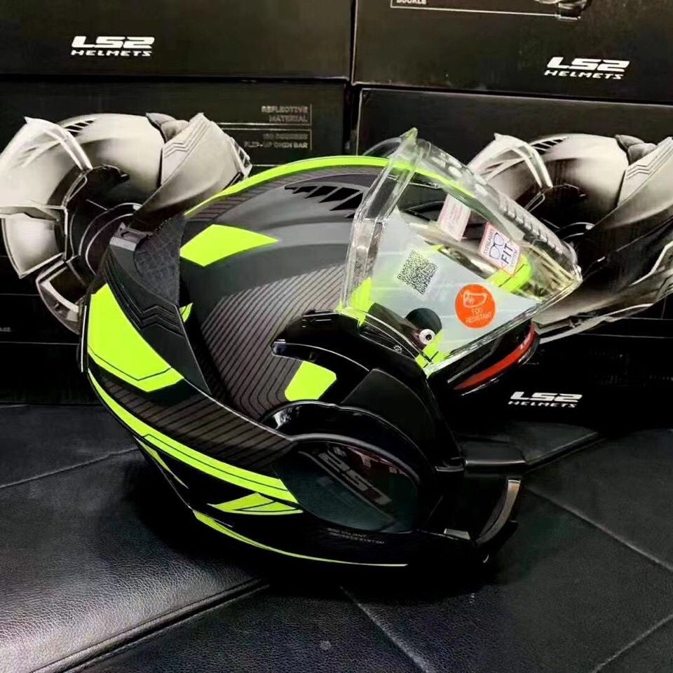 LS2 Backflip Face Helmet For Men And Women, Double-lens Motorcycle ...