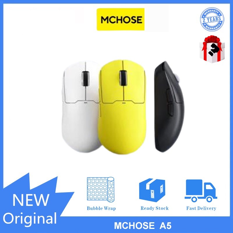 Mchose A5 เมาส์เกมมิ่งบลูทูธไร้สาย สามโหมด | Shopee Thailand