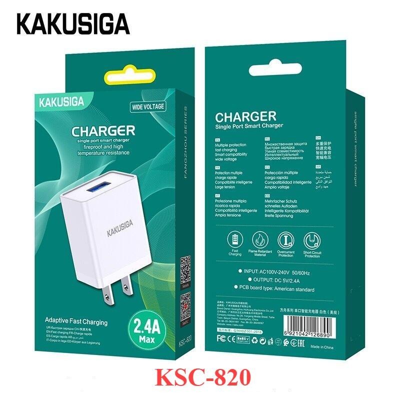 ♞,♘หัวชาร์จ KAKUSIAG 2.4A KSC-820ที่ชาร์จโทรศัพท์กระแสสูง Android ชาร์จ ...