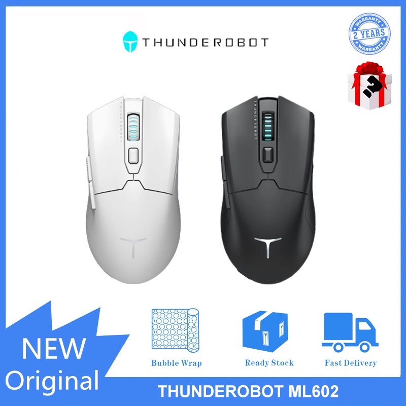 Thunderobot ML602 เมาส์เกมมิ่งไร้สาย สามโหมด | Shopee Thailand