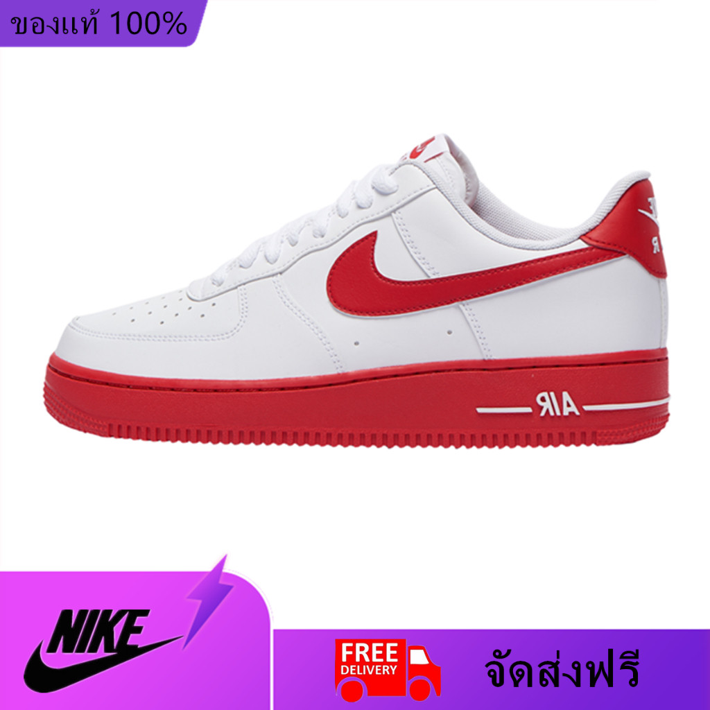 ♞Nike Air Force 1 Low White Red Midsole University Red CK7663-102 อง ...