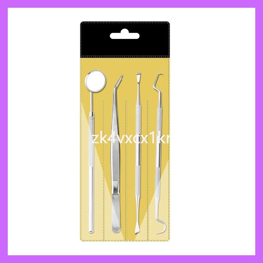 AA 304 Stainless Steel 3pcs Dental Tools Kit with Dental Scraper Mirror ...