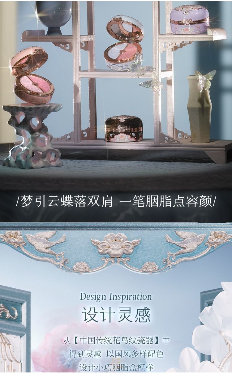 Flower Knows Butterfly Cloud Shoulder Series Two-Tone Blush New Matte ...