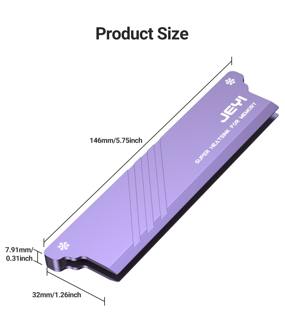 Jeyi ฮีตซิงก์แรมหน่วยความจํา พร้อมแผ่นระบายความร้อน ระบายความร้อน DDR สําหรับ PC DIY DDR2 DDR3 ...