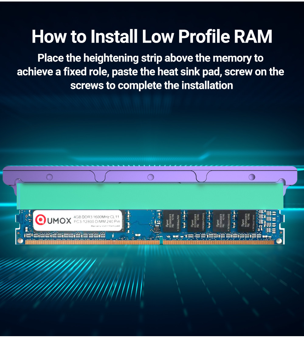 Jeyi ฮีตซิงก์แรมหน่วยความจํา พร้อมแผ่นระบายความร้อน ระบายความร้อน DDR สําหรับ PC DIY DDR2 DDR3 ...