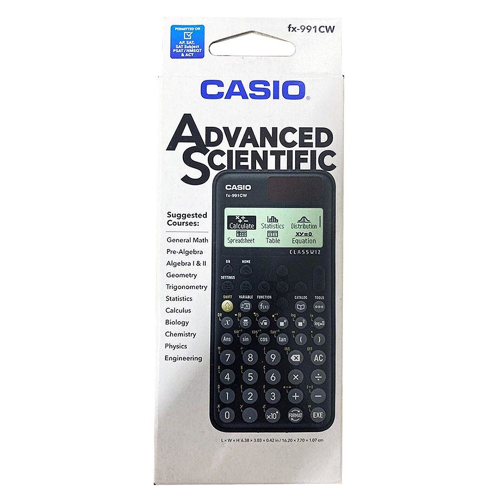 Casio FX-991CW Classwiz Non-Programmable Standard Scientific Calculator ...