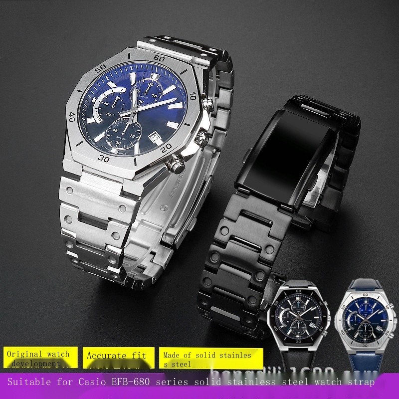 เหมาะสําหรับ Casio Edifice Farm Oak EFB-680 Ocean Heart สแตนเลสโลหะสาย ...