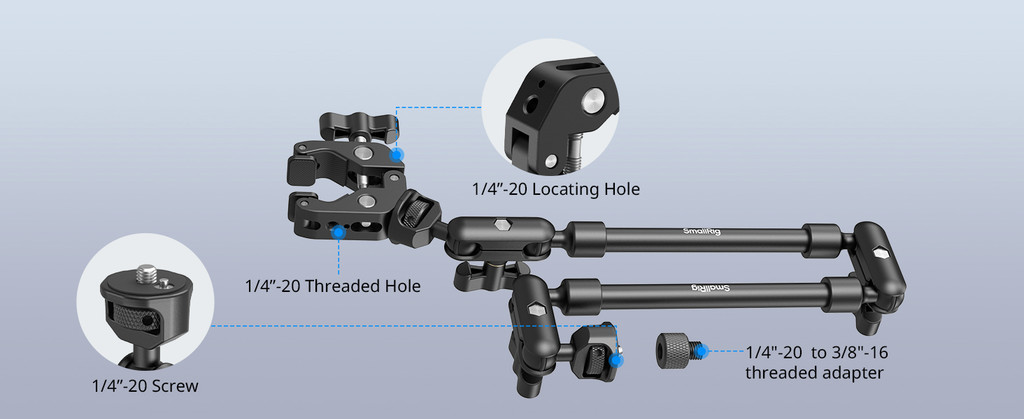 Smallrig 22" ปรับ Magic Arm Boom Arm Mount สําหรับ Light/เว็บแคม/ไมค์ ...