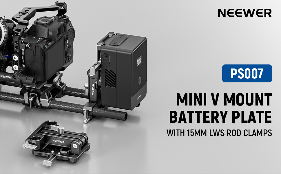 Neewer V Mount V Lock แผ่นยึดแบตเตอรี่พร้อมแคลมป์ก้าน 15 มม., PS007 ...