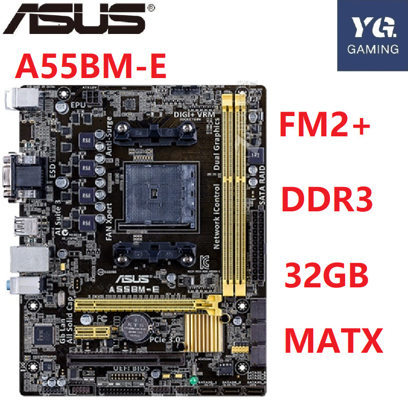 สําหรับ ASUS A55BM-E ซ็อกเก็ตเมนบอร์ด FM2 + DDR3 32GB สําหรับ AMD A55M ...