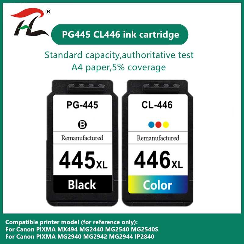 ตลับหมึก Pg-445 Pg445 Cl-446 XL สำหรับ Canon PG 445 Cl446 สำหรับ Canon ...