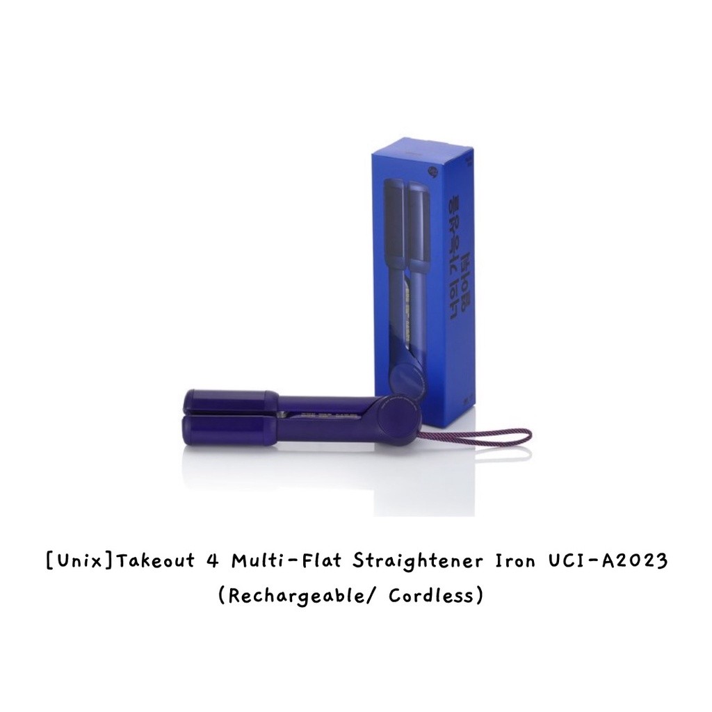 [Unix] เครื่องหนีบผมตรง เหล็ก 4 แบน UCI-A2023 (ชาร์จใหม่ได้/ไร้สาย) k-beauty | Shopee Thailand