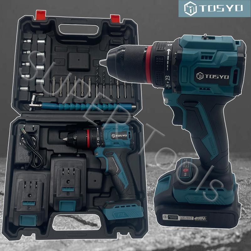 TOSYO สว่านบรัชเลส สว่านไร้สาย 208V 3ระบบ แบตเตอรี่ 2 (ด้านใน 5 ก้อน 20V เต็ม) | Shopee Thailand