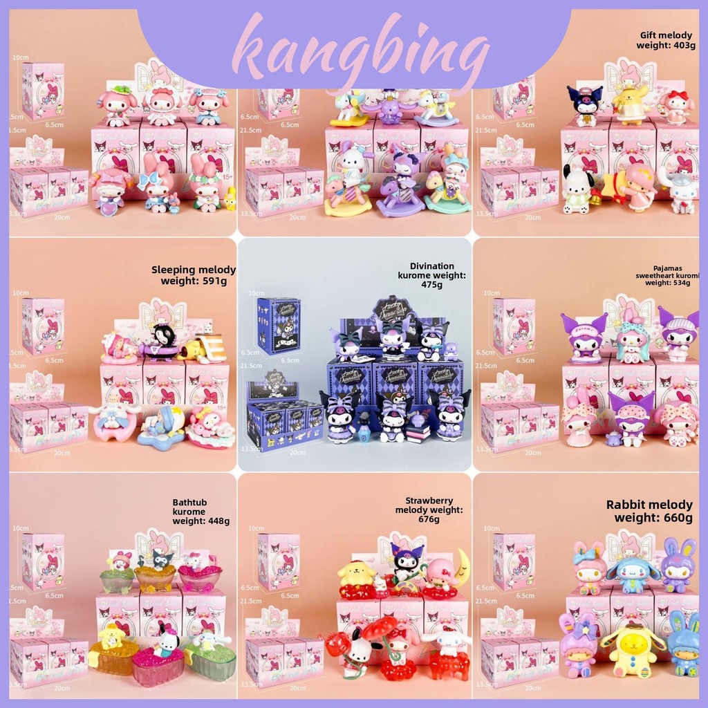และ Sanrio Kuromi Melody Pvc Desk Figurines พร้อม Claw Machine สไตล์ ...