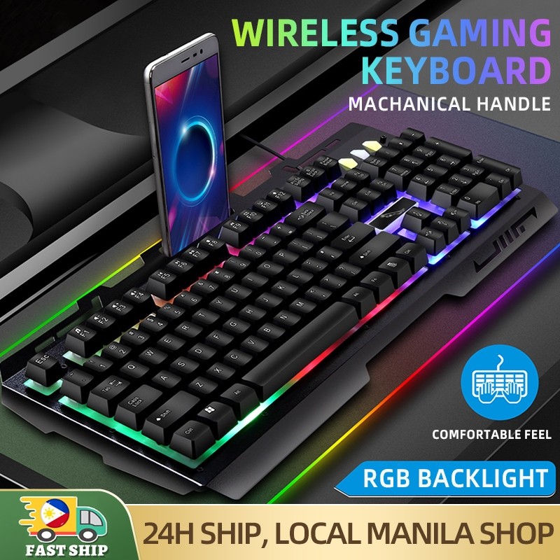G700 Gaming keyboard mechanical RGB คีย์บอร์ดแบบมีสาย 104 คีย์ ...