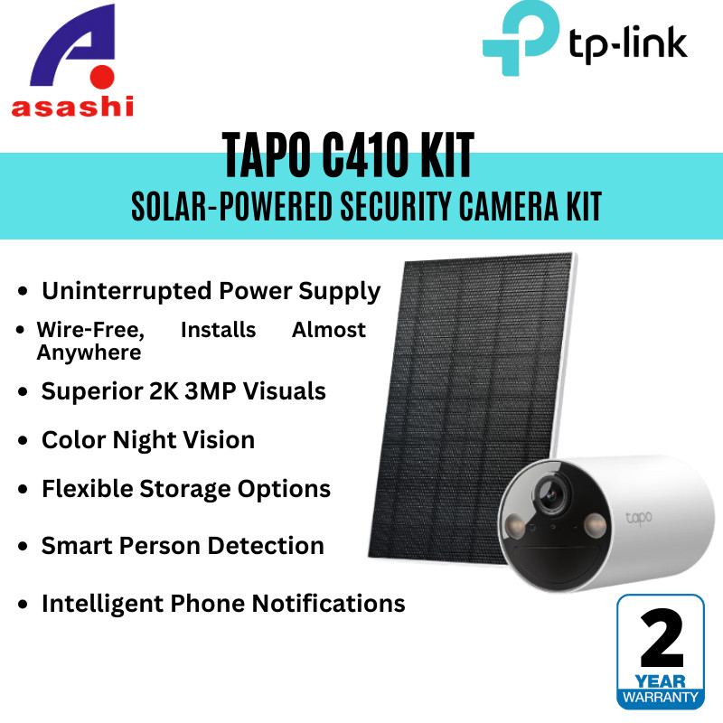 Tp-link Tapo C410 Kit ชุดกล้องรักษาความปลอดภัยพลังงานแสงอาทิตย์ (Tapo ...