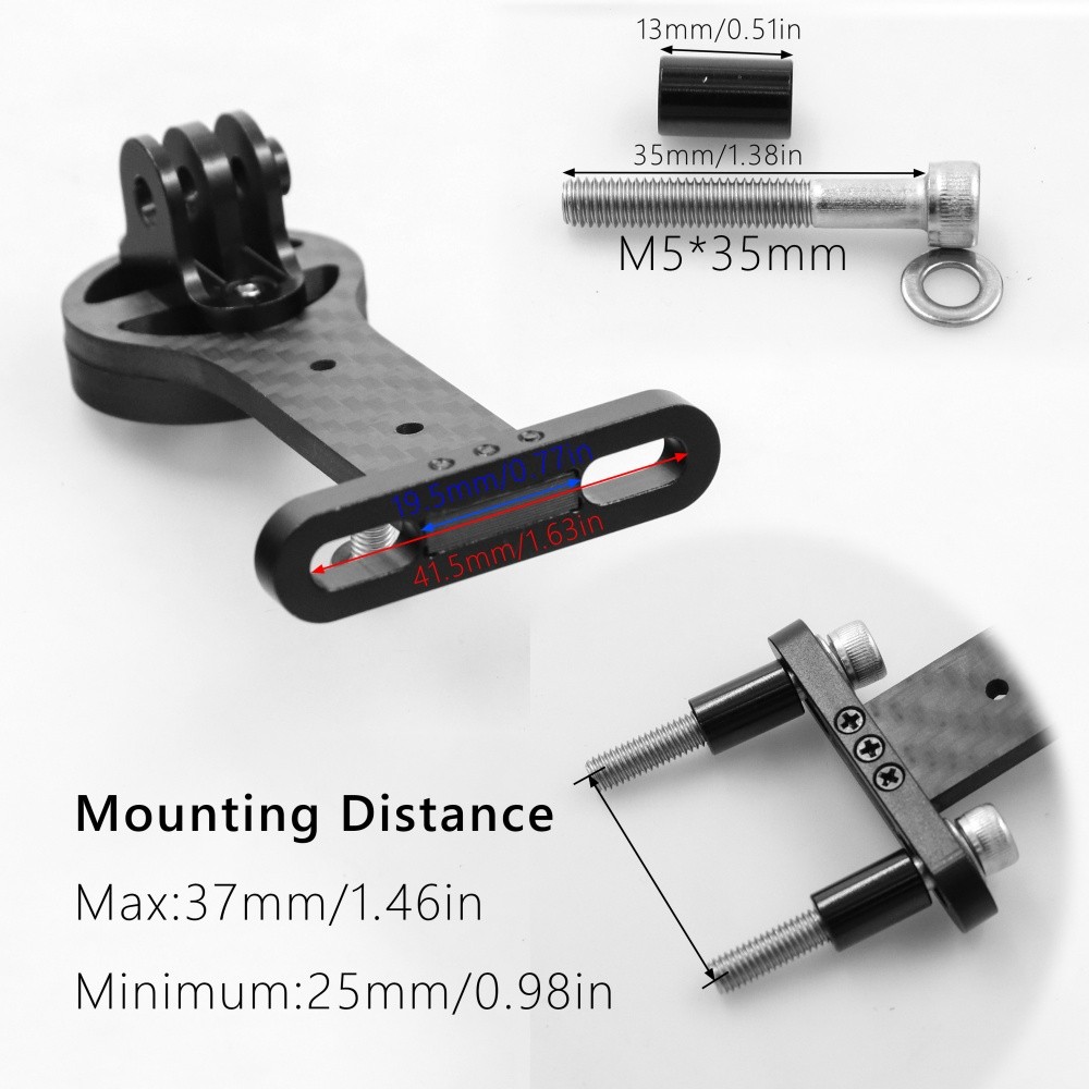 Kocevlo 3K คาร์บอนจักรยานคอมพิวเตอร์ Mount Bike Stem Extender Handlebar ...