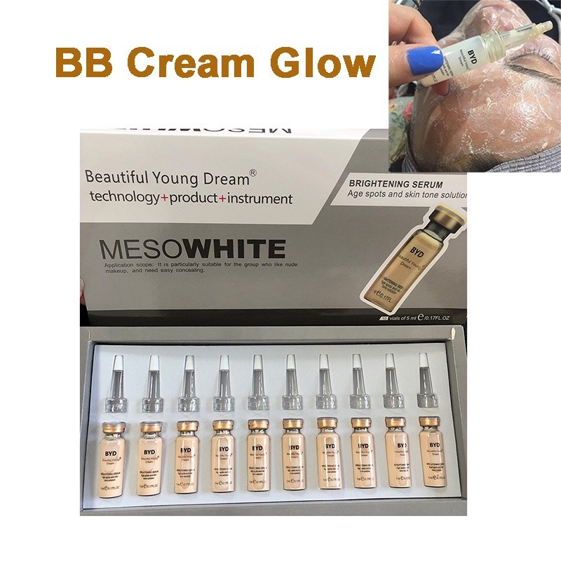 10 ชิ้น/เซ็ตเกาหลี 5ml แต่งหน้า BB Glow Skin Cream Meso White Brightening Serum ผิวธรรมชาติ ...
