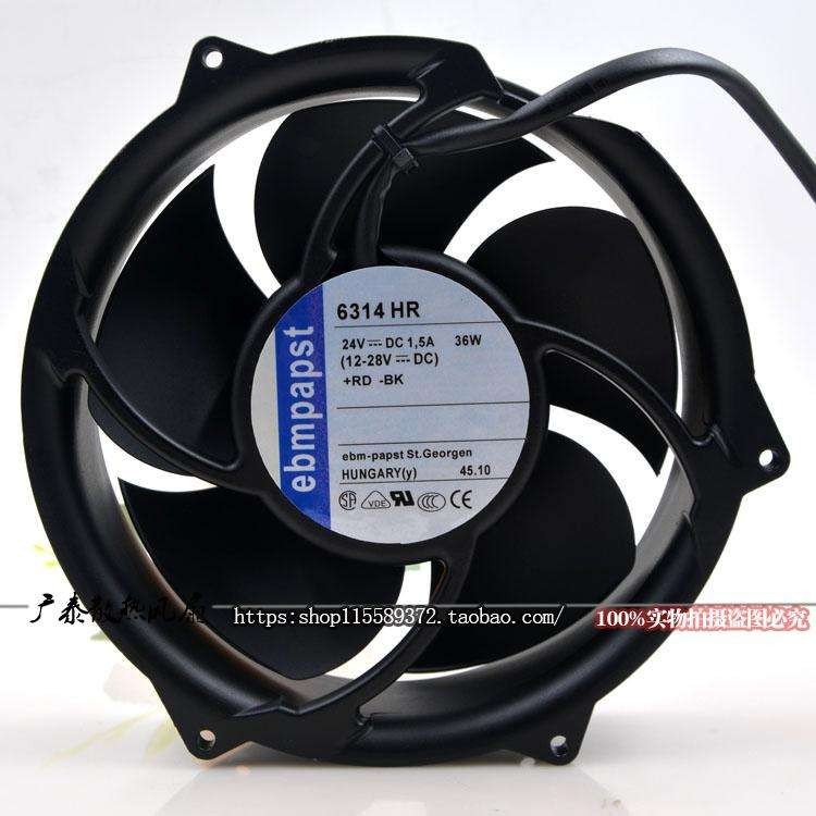 ต้นฉบับเยอรมัน ebmpapst 36W 24V 6314 HR 17251 ACS510 พัดลมอินเวอร์เตอร์ ...