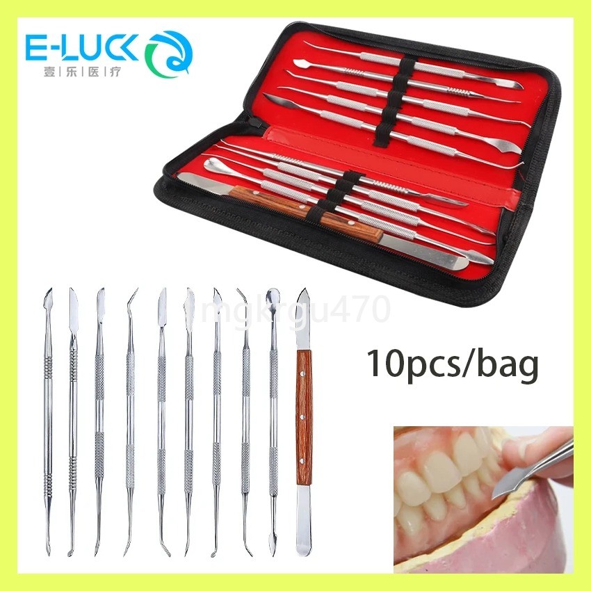 tk ขายร้อน Dental Wax Knives Carving Tool Kit Dental Carving Plaster ...