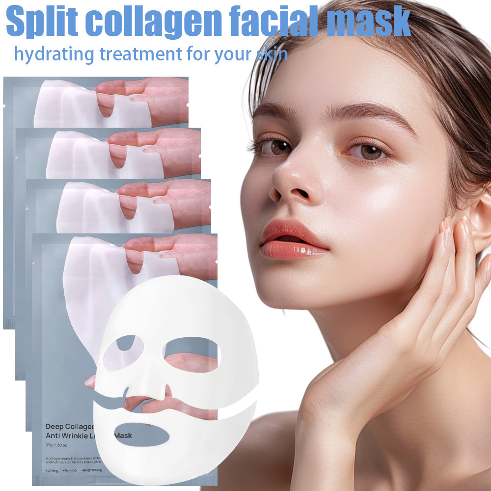 5 ชิ้น Split Collagen Facial Masks - Firming Nourish Brightening Shrink ...