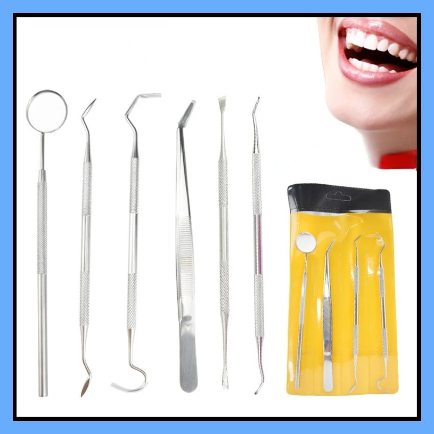 สไตล์ใหม่ 5pc/set Dental Mirror Stainless Steel Dental Dentist Prepared ...
